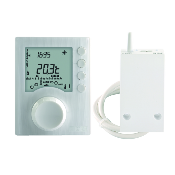 Thermostat programmable sans fil pour chaudière ou PAC Tybox 1137 - Delta Dore